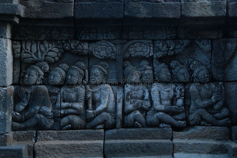 Old Relief Borobudur Temple. Stock Photo - Image of mystical, king ...