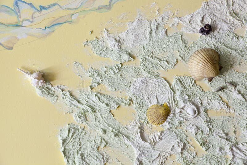 Relief of Decorative Cover with Shells Stock Image - Image of shell ...