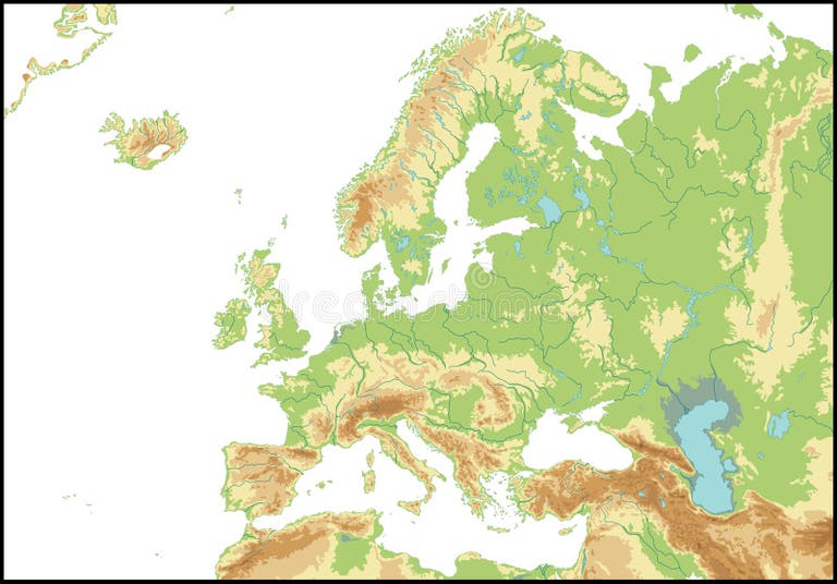 Relief Map Europe Stock Illustrations – 10,037 Relief Map Europe Stock ...