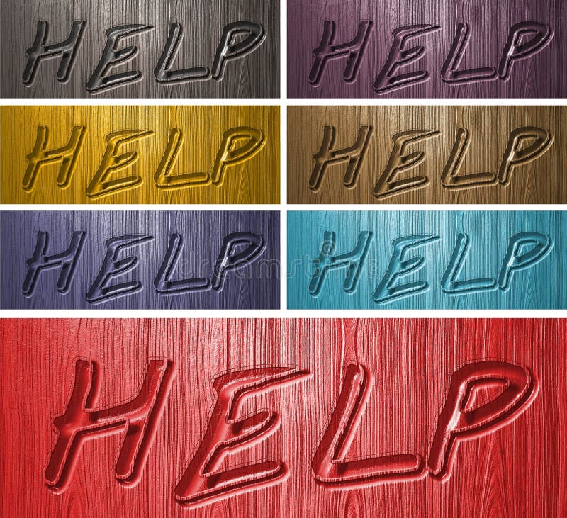 Help Words 3D Background Support Service Stock Illustration ...