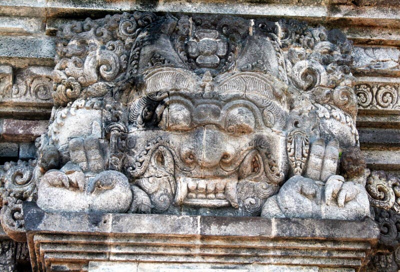 Panataran mask stock photo. Image of palms, trip, relief - 114622402