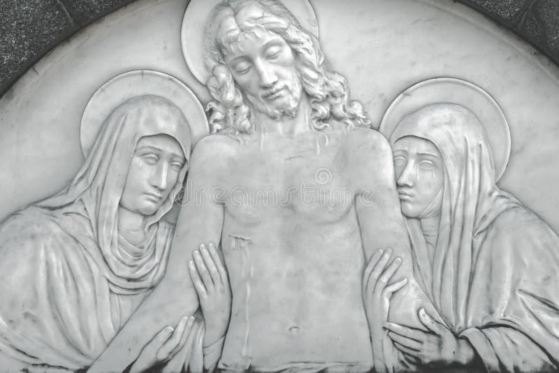 Relief of Jesus Christ stock photo. Image of gravestone - 212595988
