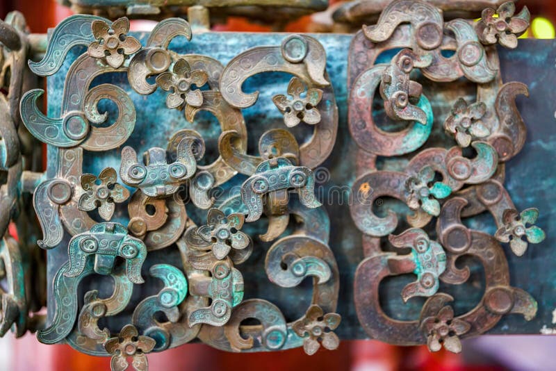 Relief Pattern on Traditional Bronze Ware in Ancient China Stock Photo ...