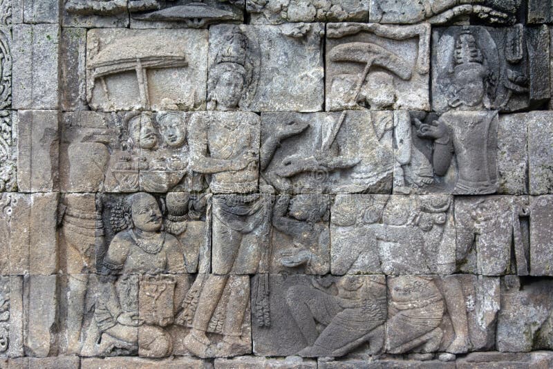 Bas Relief, Prambanan Temple, Location in Yogyakarta, Indonesia Stock ...