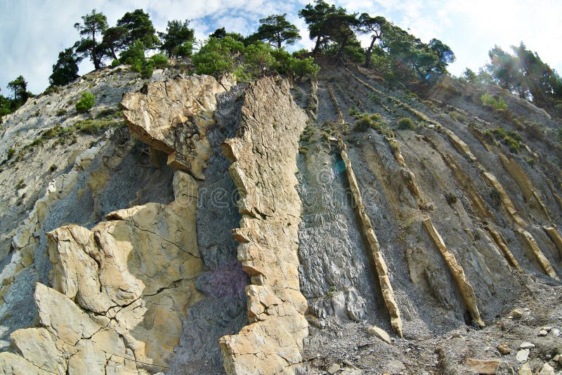 Relief of Rocks on Seashore Stock Photo - Image of environment, horizon ...