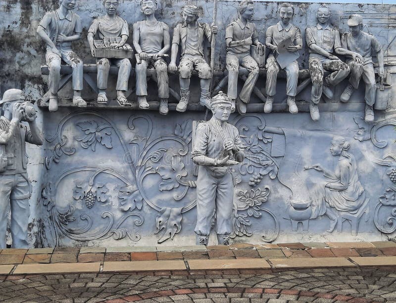 Relief Sculpture at the National Monument & X28;Monas& X29;, Jakarta ...