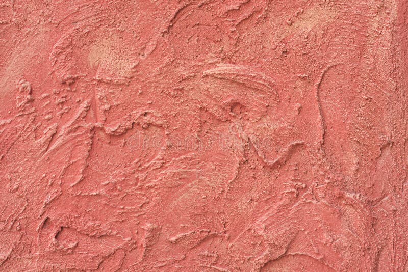 Relief Stucco on the Wall. Red Color Stock Photo - Image of background ...