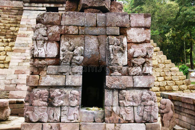 The relief of sukuh temple stock photo. Image of pyramid - 97101806