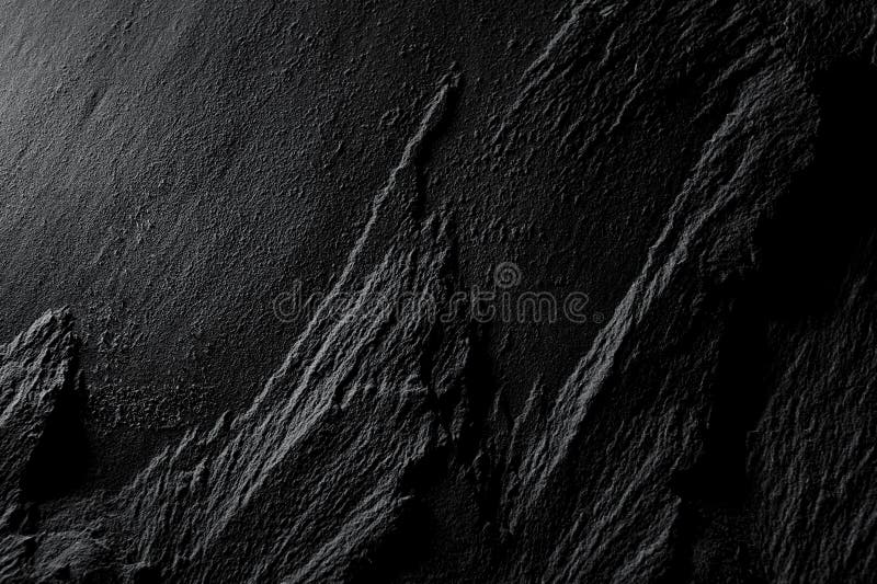 Relief Texture of Black Shale Plate Macro Background Stock Image ...