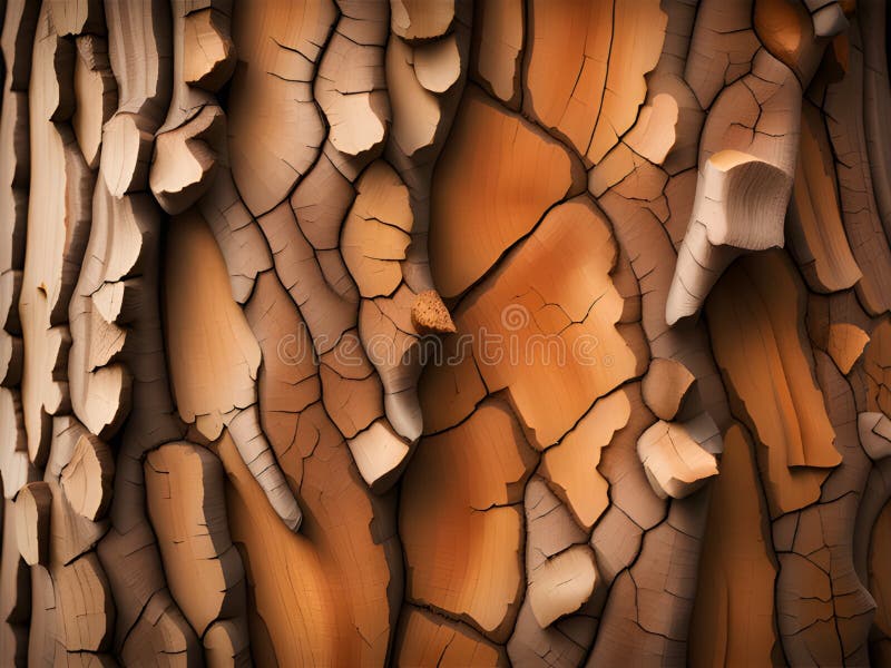 Relief Texture of the Brown Bark of a Tree Stock Illustration ...