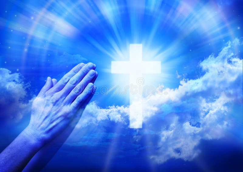 Manos En Rezo Con Un Rosario Imagen de archivo - Imagen de rosario ...