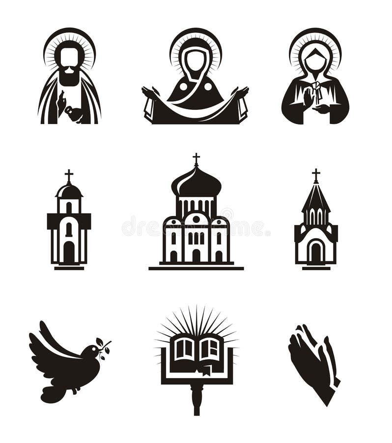 Religion icons stock vector. Illustration of appostal - 32742939