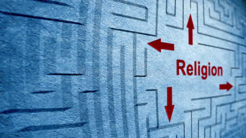 Religion maze concept stock footage. Video of abstract - 185668812