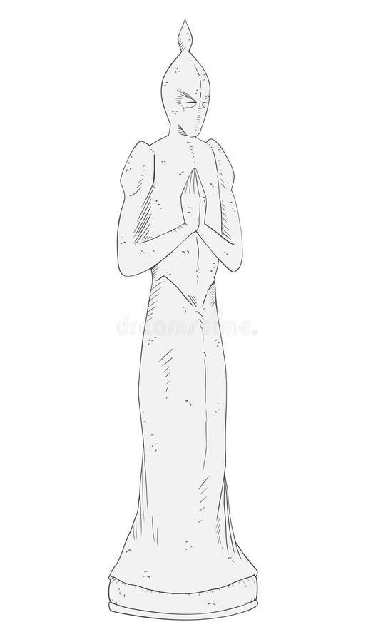 Religion Statue Illustration Stock Vector - Illustration of belief ...