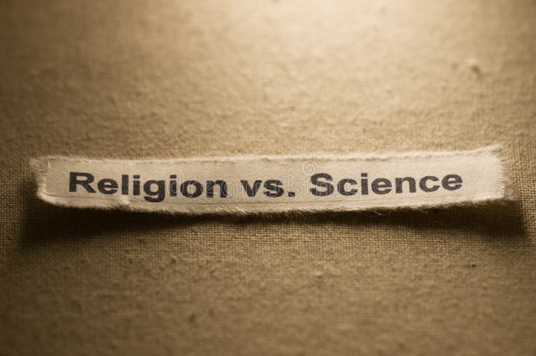 Religion vs Science stock image. Image of society, torn - 21585875
