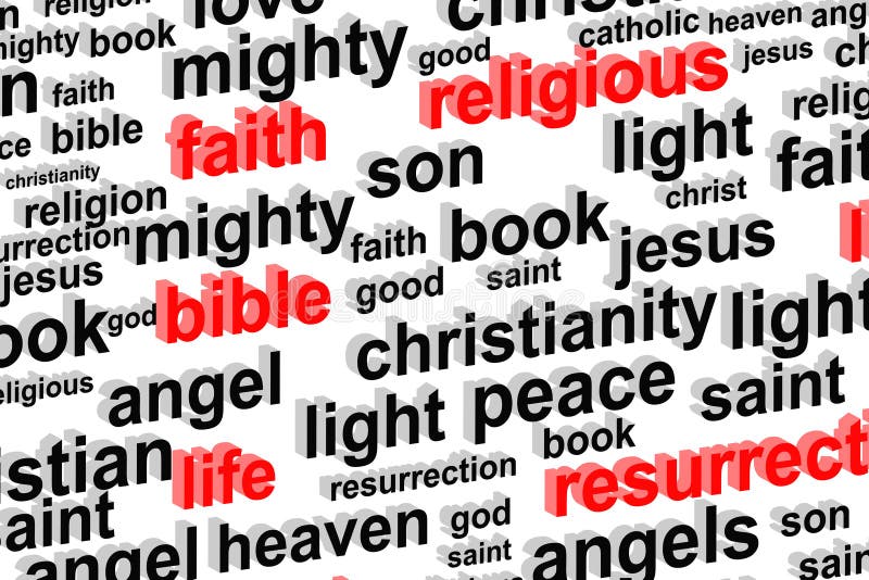 Religious Word Cloud Art in Shape of Church, Church Bulletin Design ...