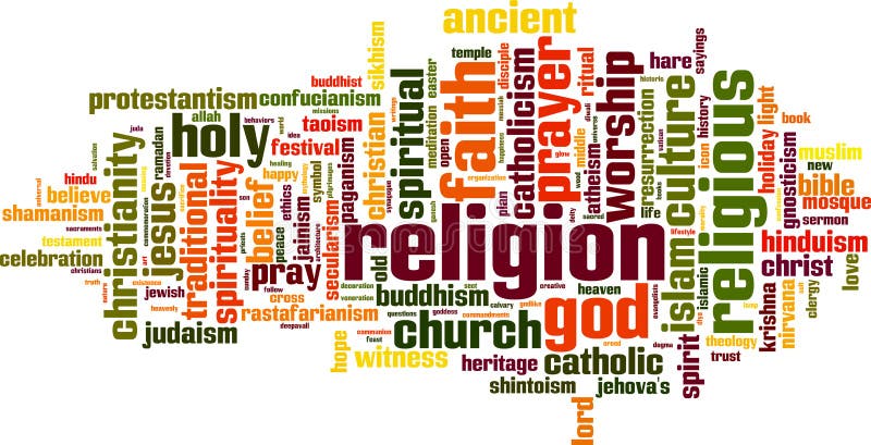 Religion word cloud stock vector. Illustration of faith - 233554842
