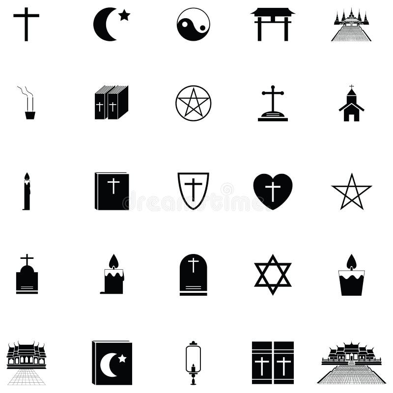 Religions icon set stock vector. Illustration of islamic - 102685950