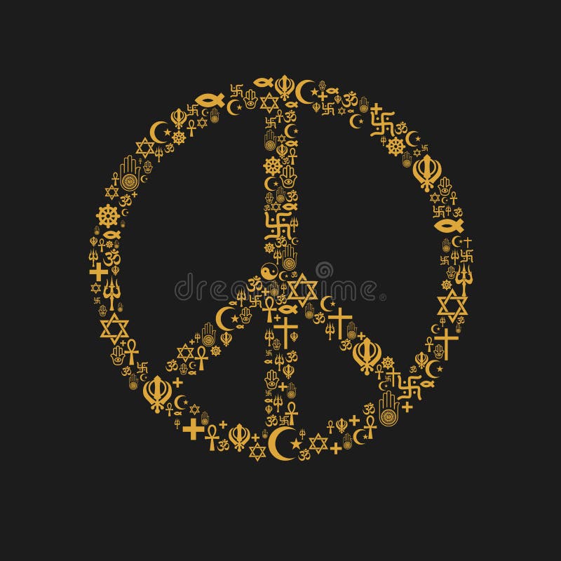 Peace Symbol Religions Stock Illustrations – 502 Peace Symbol Religions ...