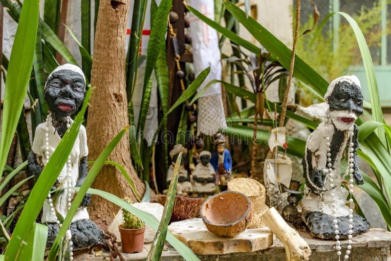 Religious Altar with Objects and Entities Stock Image - Image of ...