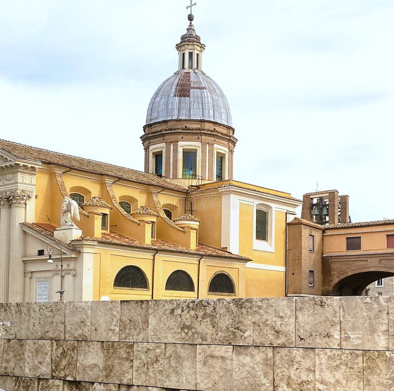 Religious Architectural Structures and Churches in Rome, Italy Stock ...