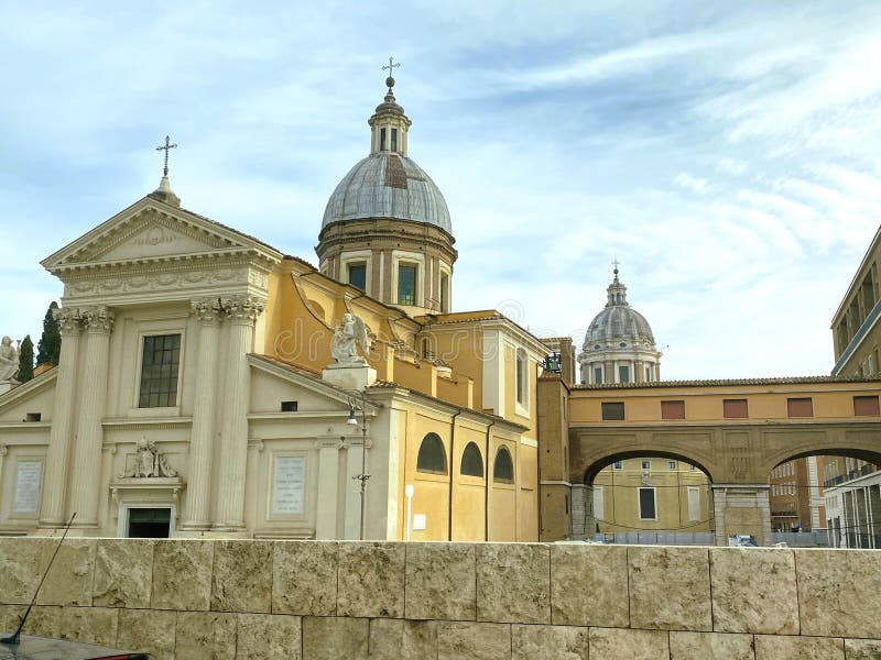 Religious Architectural Structures and Churches in Rome, Italy Stock ...