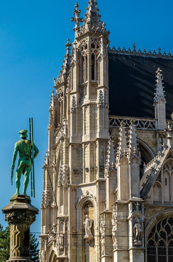 Church in Brussels, Belgium Stock Image - Image of traditional, stone ...