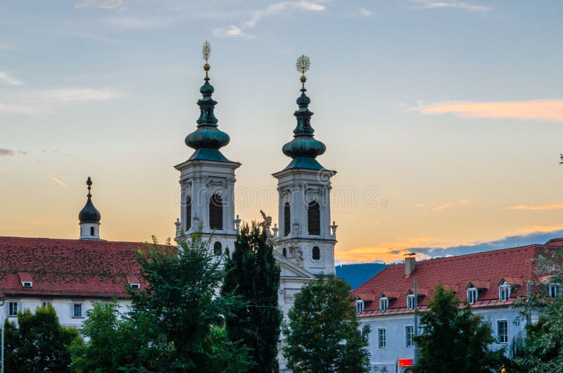 View of a Church in Graz, Austria Stock Photo - Image of city, graz ...