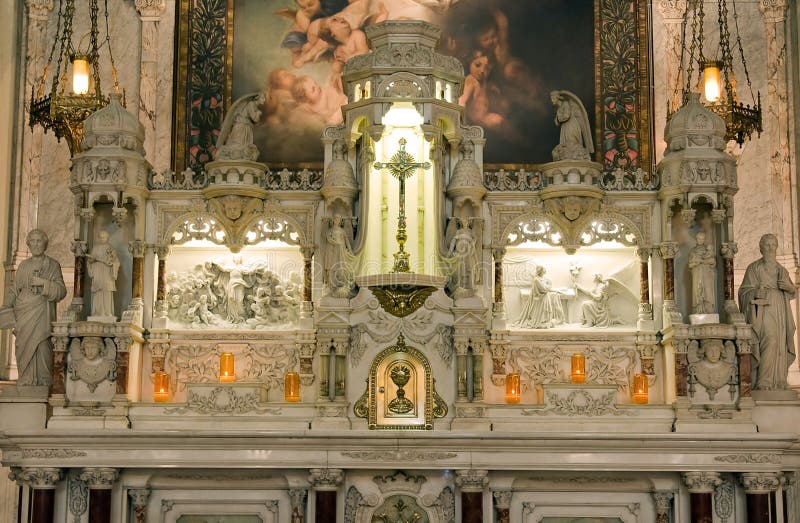 Religious Artwork Church Altar Stock Photo - Image of altar, elaborate ...