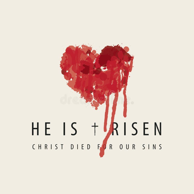 Creative Easter Banner with a Bloody Human Heart Stock Vector ...