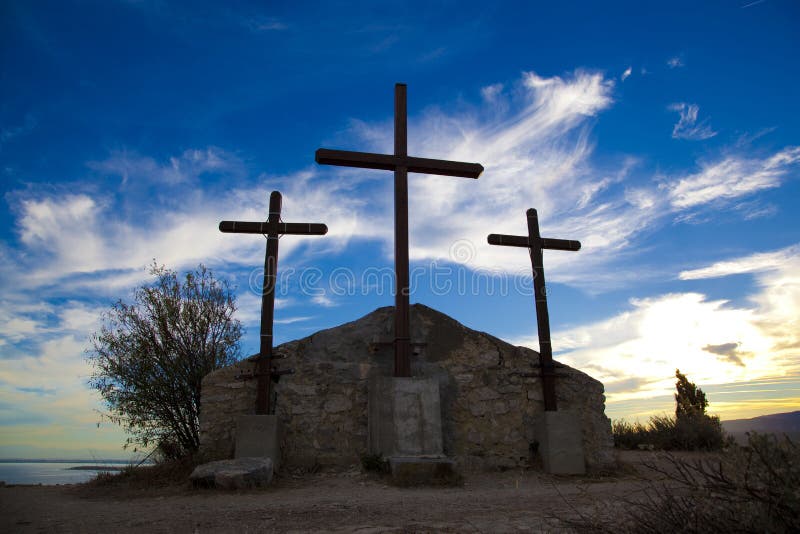 Religious building Cross stock image. Image of crucified - 32580785