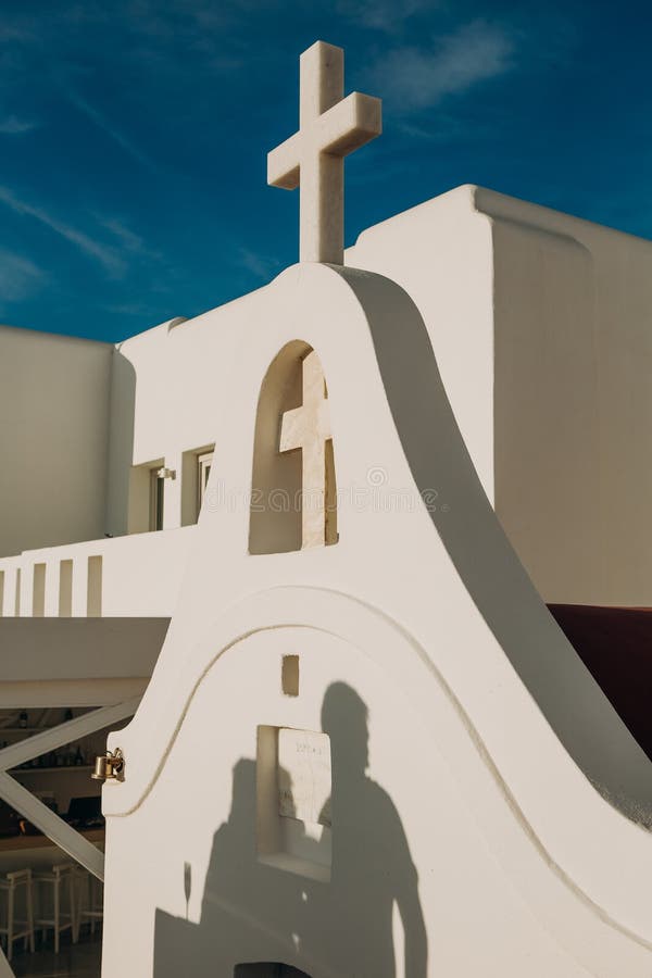 Religious Catholic Pedestal Cross Shadows People Stock Photo - Image of ...