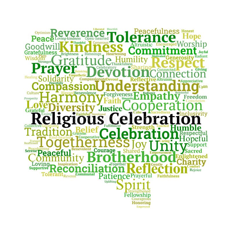 Religious Celebration Word Cloud Stock Illustration - Illustration of ...