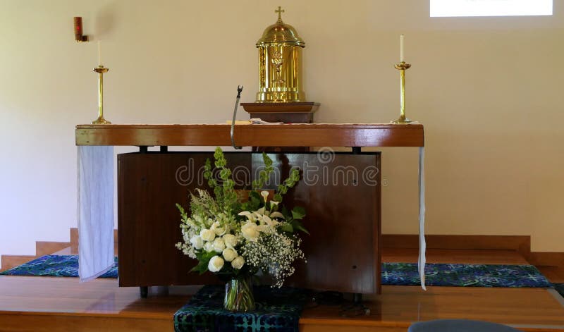 Religious Christian or Catholic Altar for Prayers and Worshipers Stock ...