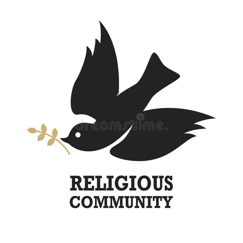 Religious Community. Emblem Template with Dove. Holy Spirit Stock ...