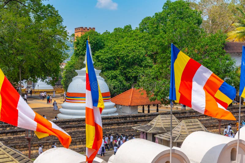 Religious Complex in Front of the Temple of the Sacred Tooth Rel Stock ...