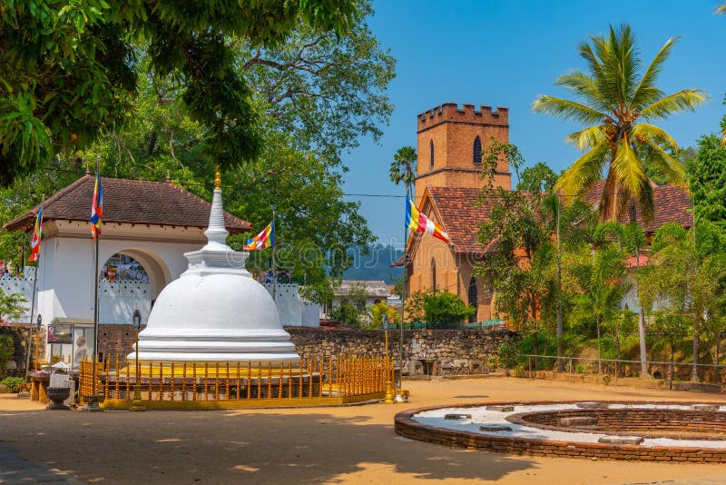 Religious Complex in Front of the Temple of the Sacred Tooth Rel Stock ...