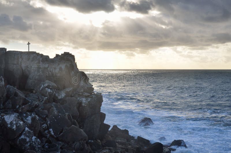 Religious concept stock image. Image of cross, cliff - 54296373
