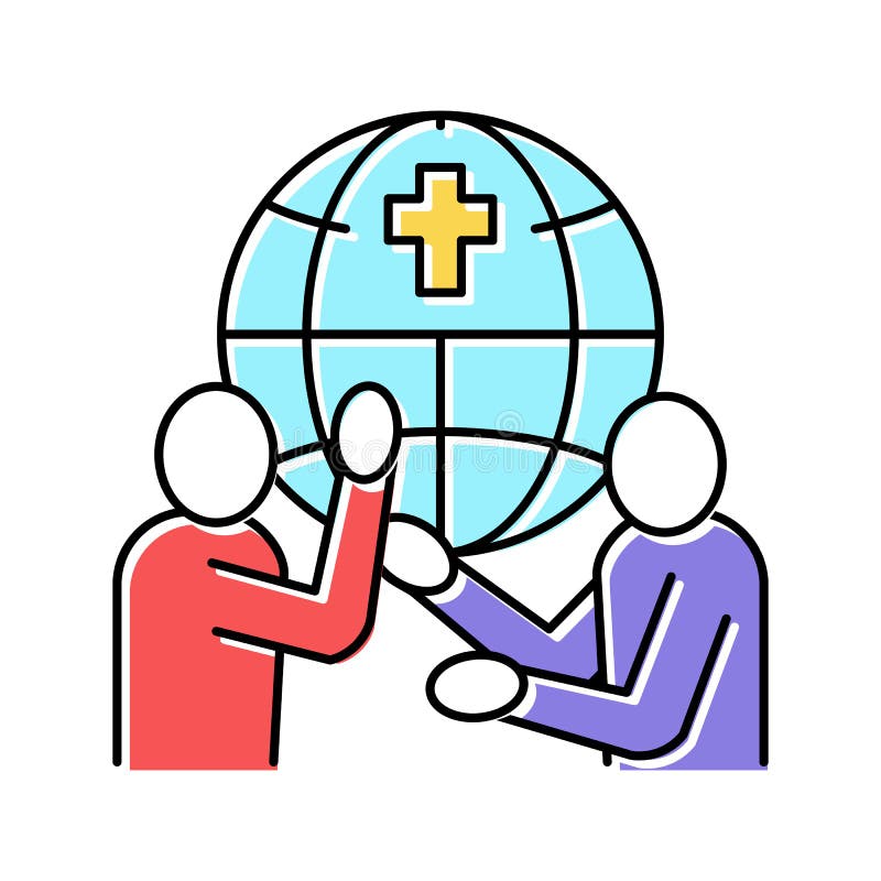 Religious Conflicts Social Problem Color Icon Vector Illustration Stock ...