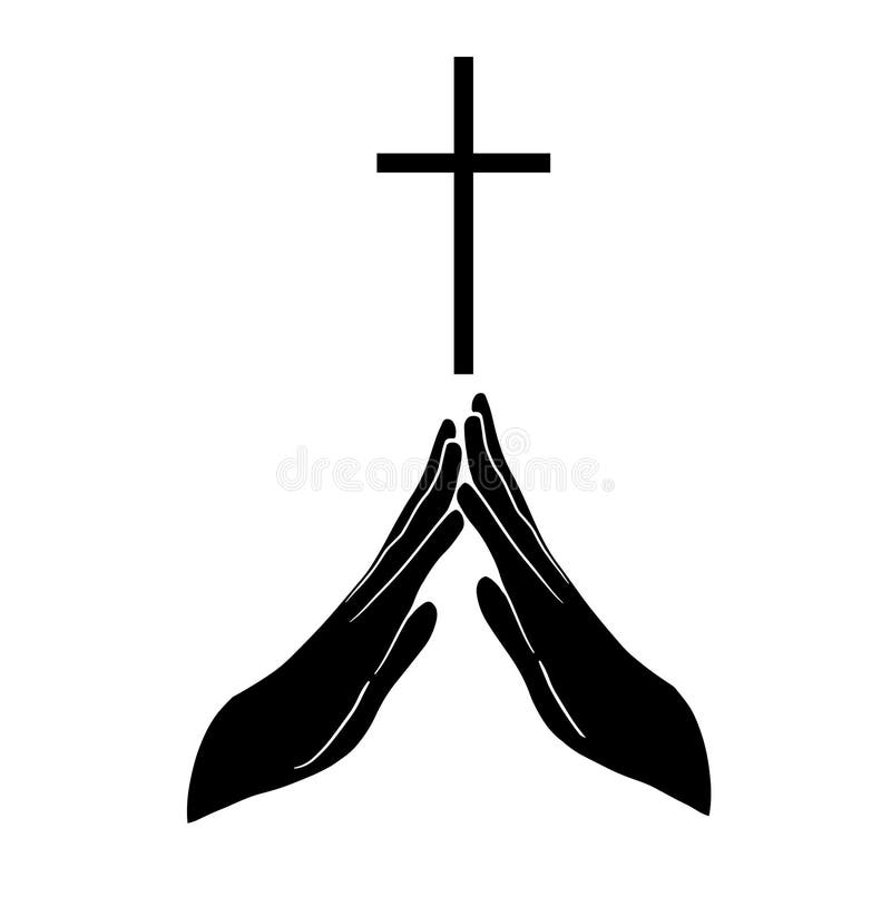 Religious Cross in Hand. Vector Illustration Stock Vector ...