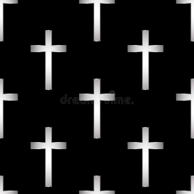 Religious Cross Seamless Pattern Stock Illustration - Illustration of ...