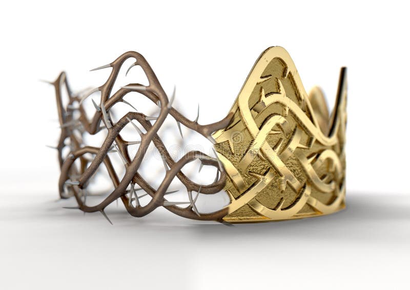 Golden Crown of Thorns stock image. Image of gold, christianity - 38007375
