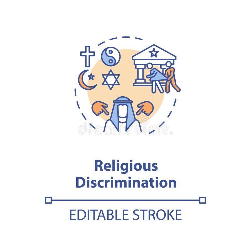 Religious Intolerance Concept Icon. Discrimination Thin Line ...