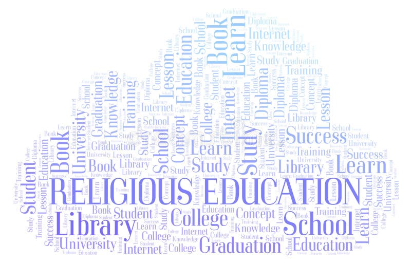 Religious Word Cloud Art In Shape Of Church, Church Bulletin Design ...