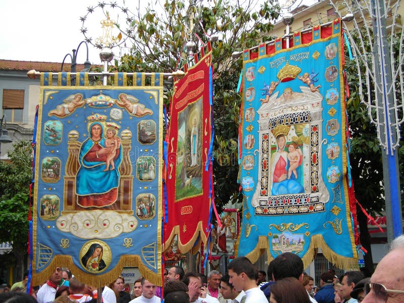 Religious Feast in South Italy Editorial Stock Photo - Image of ...
