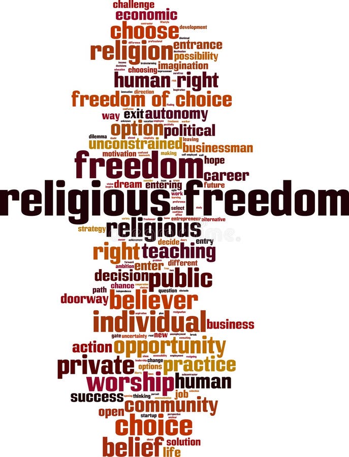 Religious Freedom Word Cloud Stock Vector - Illustration of practice ...