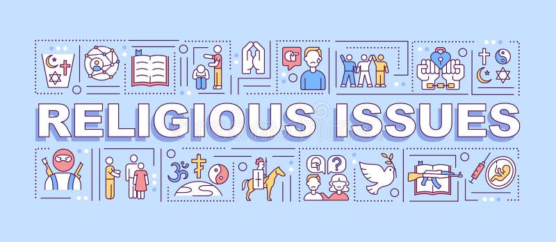 Religious Issues Word Concepts Banner Stock Vector - Illustration of ...