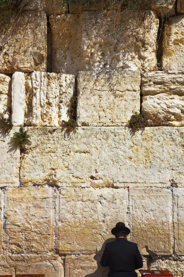 The Religious Praying at the Western Wall Stock Photo - Image of pray ...