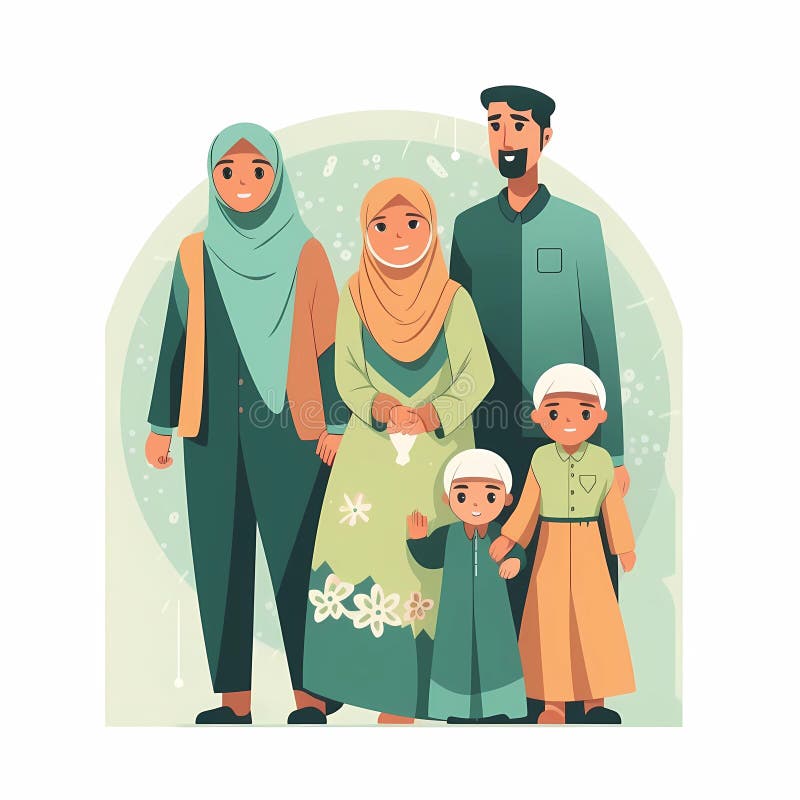 Religious Muslim Family Stock Illustrations – 4,230 Religious Muslim ...