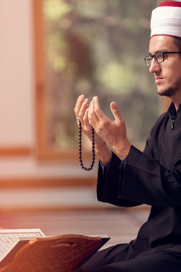 Religious Muslim Man Praying Inside the Mosque Stock Photo - Image of ...
